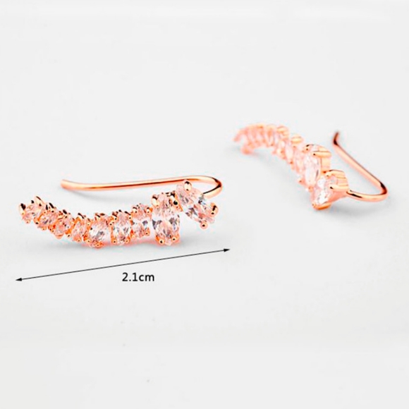 Jewelry | New Rose Gold Plated Diamond Ear Crawlers | Poshmark